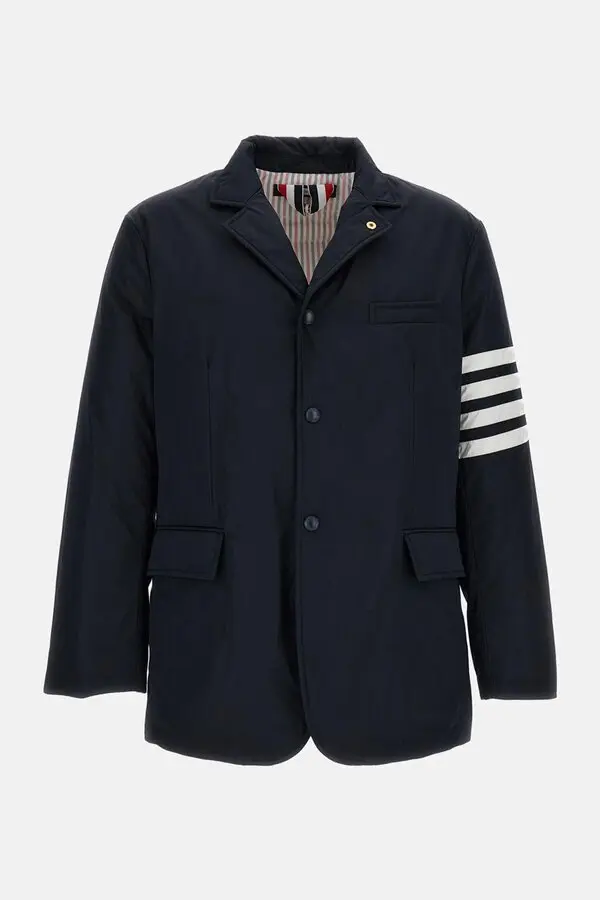 Thom Browne Soprabito Imbottito Poly Tech 4- Bar - Blu
