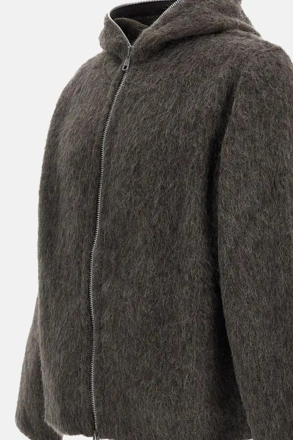 Our Legacy Wool-knit Full-zip Hooded Sweater