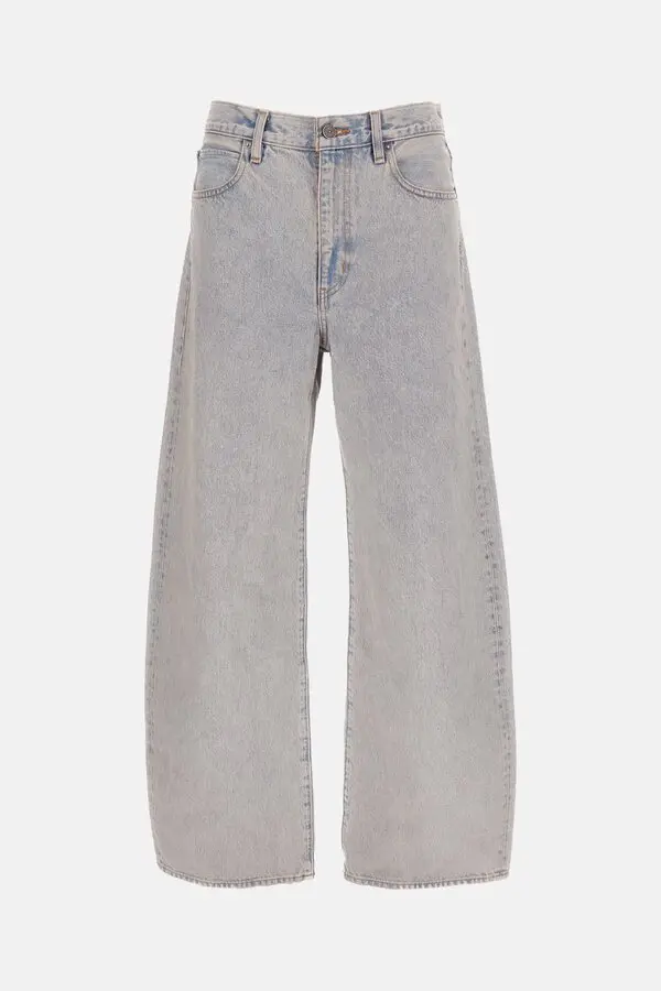 FRAME The Bow Barrel Leg Jeans - Azzurro