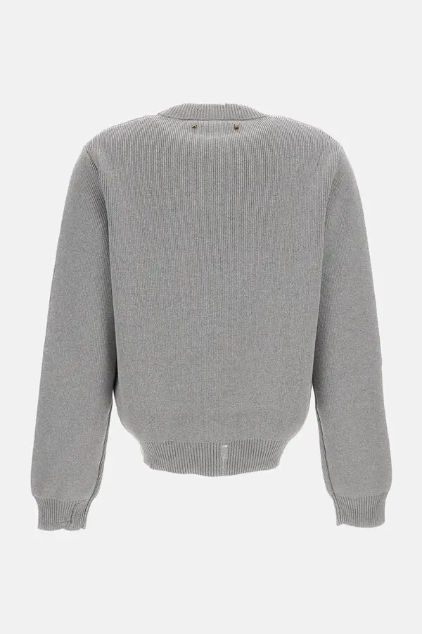 GOLDEN GOOSE Distressed Cotton Crewneck Sweater