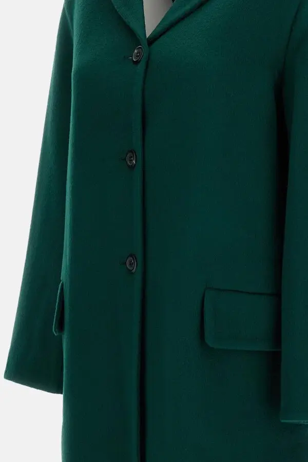 Marni Wool And Cashmere Single-breasted Coat - Verde