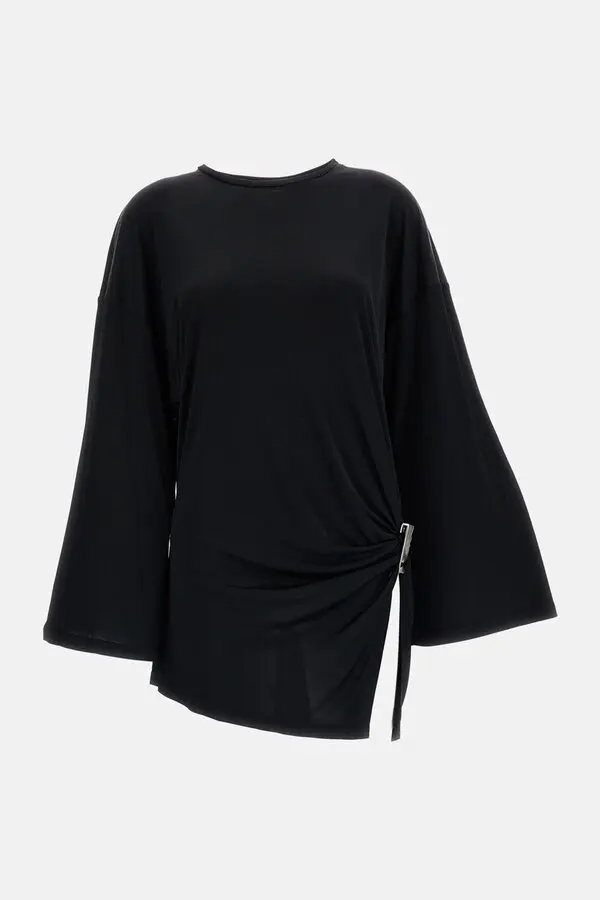 Attico Mini Dress With Long Sleeves - Nero