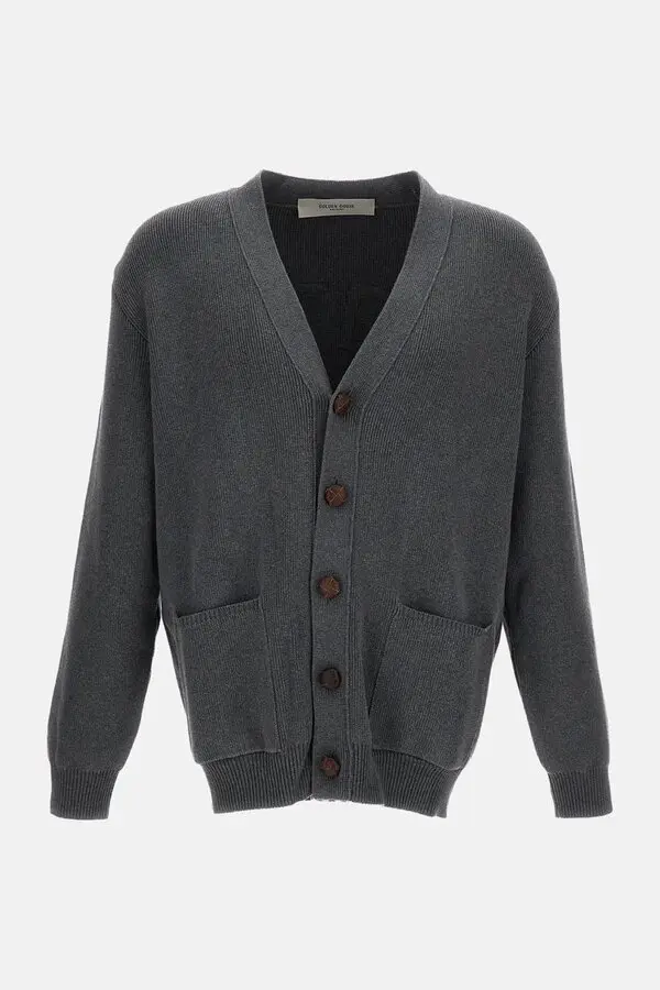 GOLDEN GOOSE Cardigan In Maglia - Grigio
