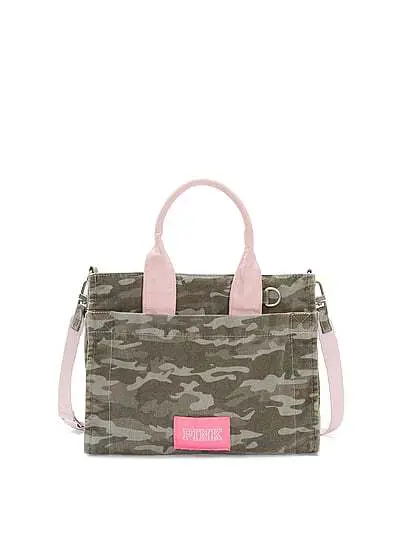 Pink Mini Crossbody Tote Bag - Print