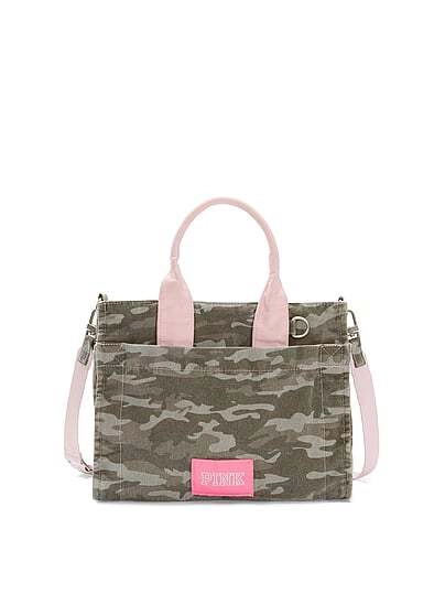 Pink Mini Tote Bag With Detachable Strap - Print