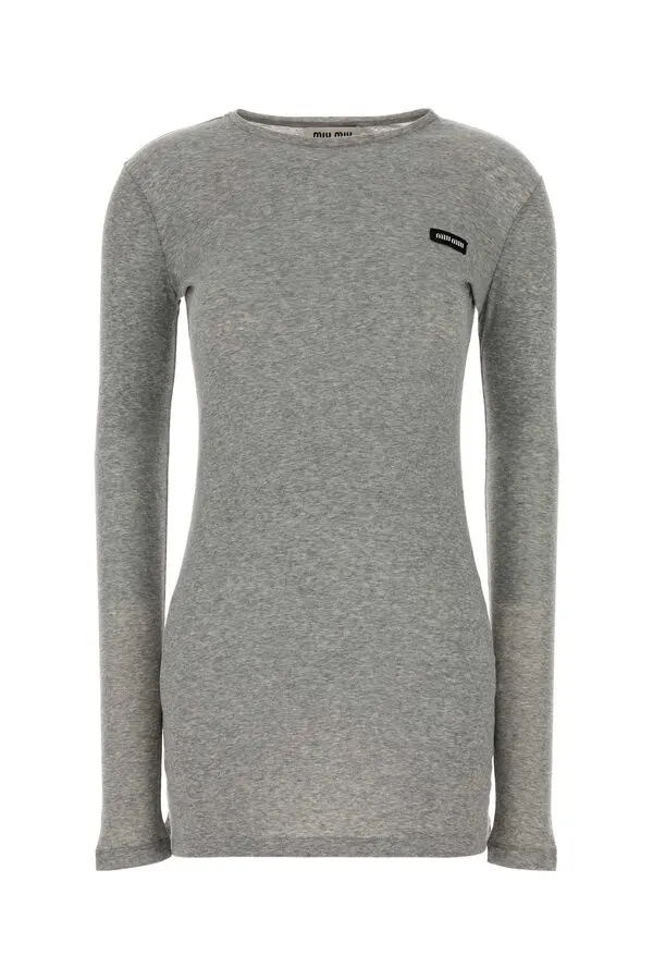 Miu Miu Grey Cotton Mini Dress