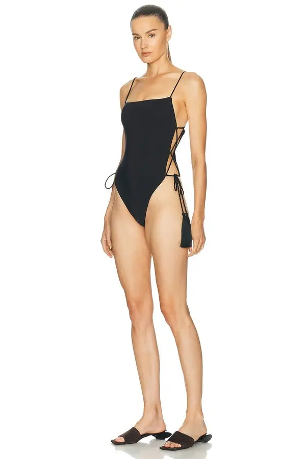 Alaïa Tie One Piece Swimsuit - Noir