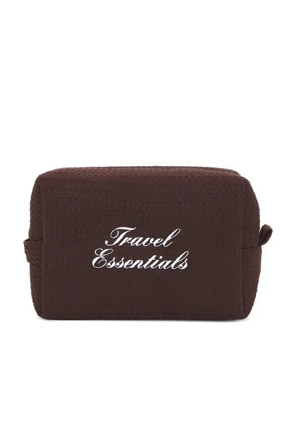 ABBODE Travel Essentials Waffle Pouch - Chocolate