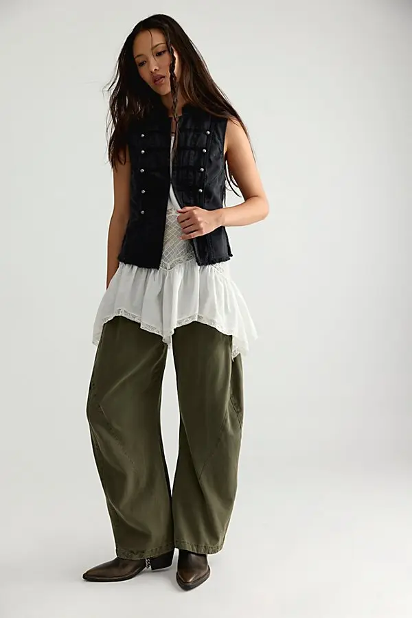 Free People Hearts On Fire Band Vest - Black