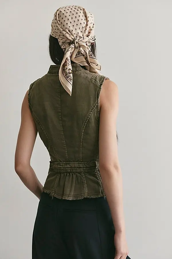 Free People Hearts On Fire Band Vest - Sealion