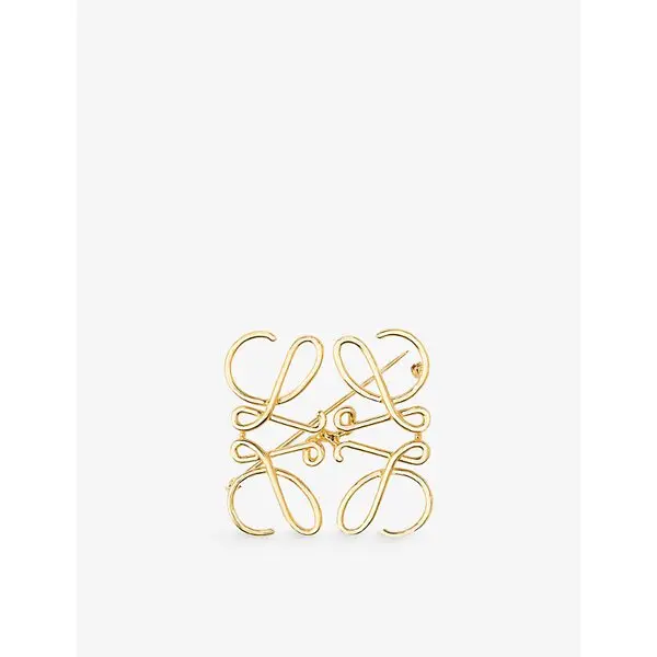Loewe Anagram Brooch - Gold