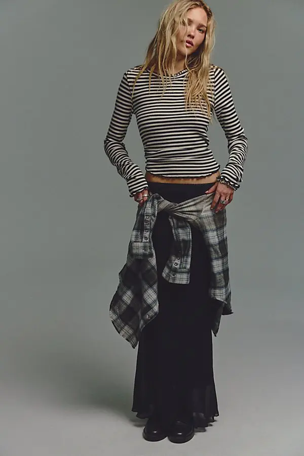 Free People Fp One Chloe Solid Maxi Skirt