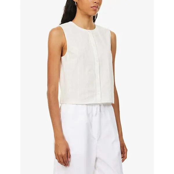 Theory Sleeveless Cotton Shell Top