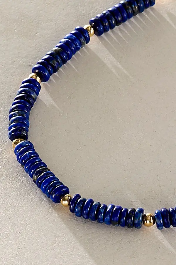 ALV X Free-est Lapis Lazuli And Gold Bead Anklet