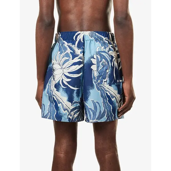 JW Anderson Hawaiian Print Swim Shorts - Sapphire