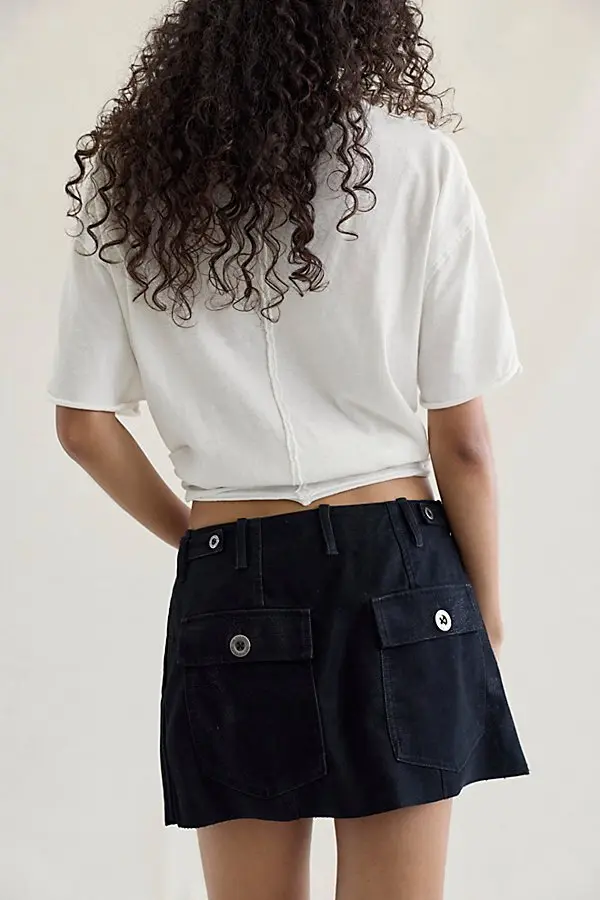 Free People Riverfront Vegan Mini Skirt