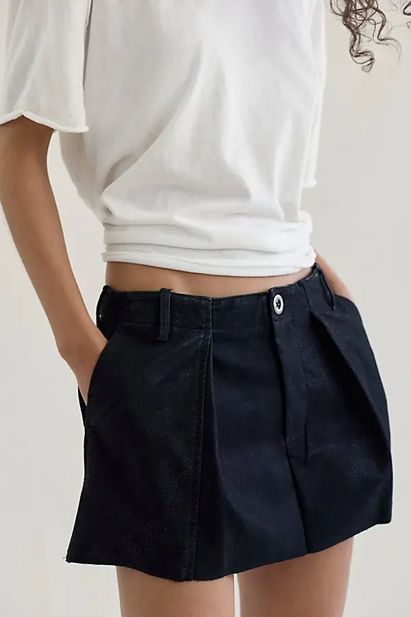 Free People Riverfront Vegan Mini Skirt