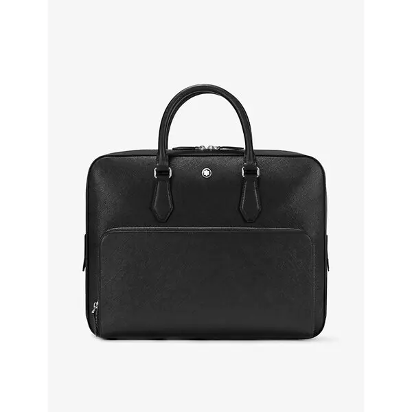Montblanc Leather Document Case With Logo Embellishment - Black