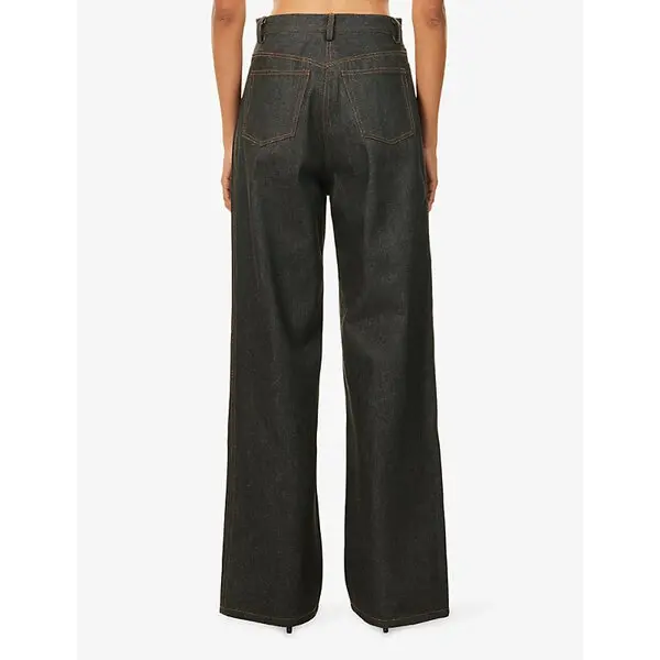 THE DROPPED COLLECTION Wide-leg Denim Jeans