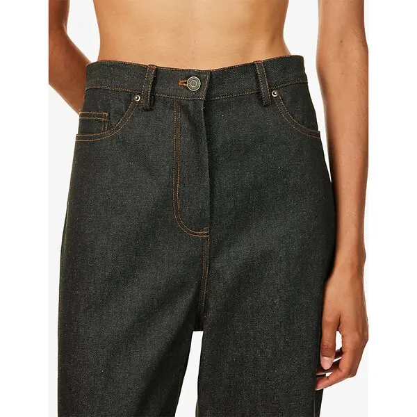 THE DROPPED COLLECTION Wide-leg Denim Jeans