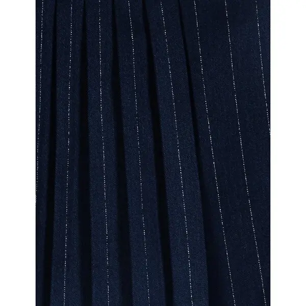 Maje Fine-stripe Tailored Wool-blend Shorts