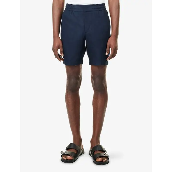 Orlebar Brown Tailored-fit Italian Linen Shorts - Night Iris