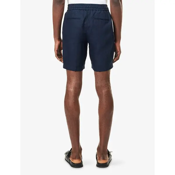 Orlebar Brown Tailored-fit Italian Linen Shorts - Night Iris