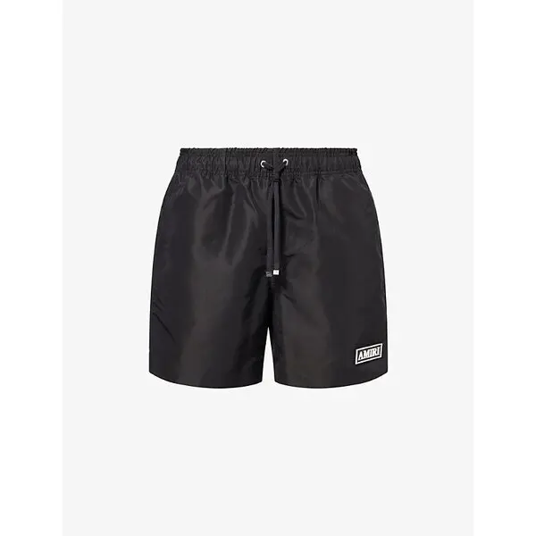 Amiri Patch Logo Swim Shorts - Black