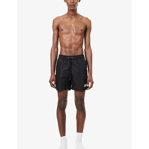 Amiri Patch Logo Swim Shorts - Black