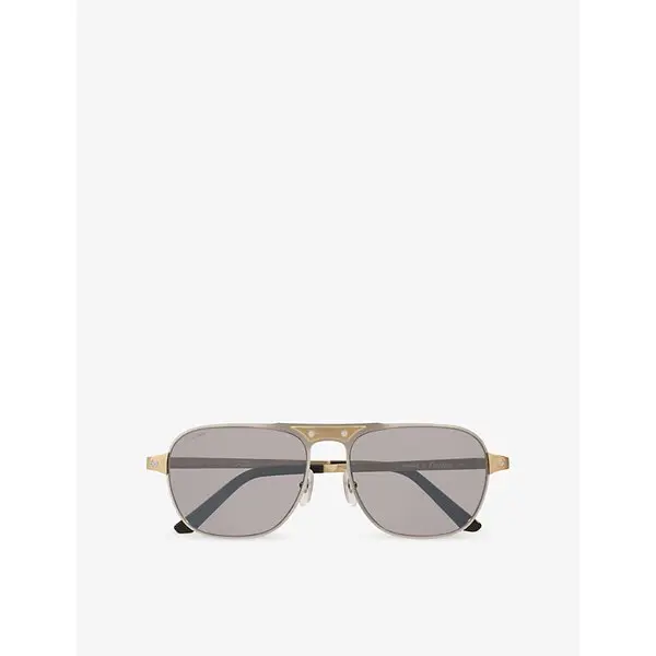 Cartier Pilot Metal Sunglasses