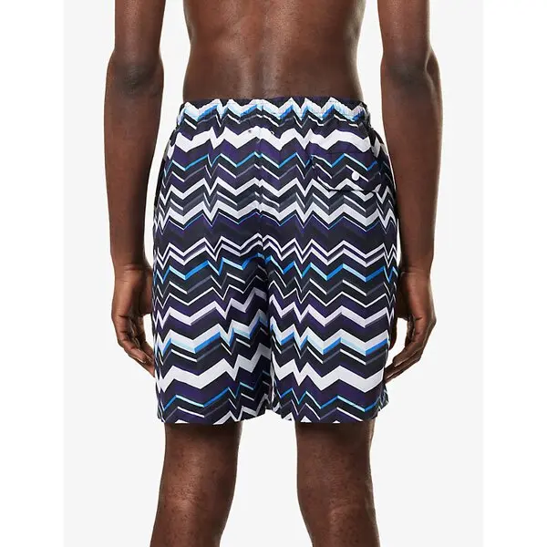 Missoni Mid-length Zig-zag Print Swim Shorts