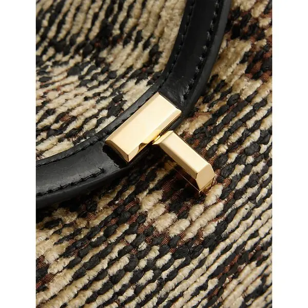 TOTEME Mini T-lock Woven Clutch Bag - Rye/black