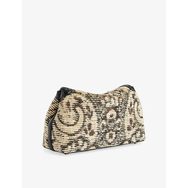 TOTEME Mini T-lock Woven Clutch Bag - Rye/black