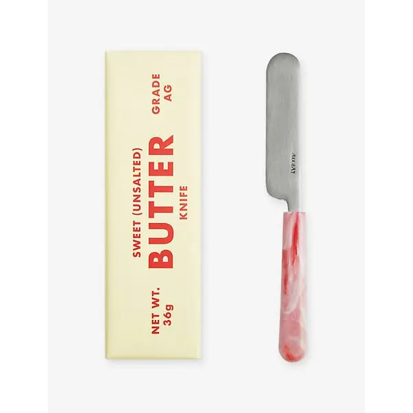 ALL DAY GOODS Valentines Stainless-steel Butter Knife - Raspberry Ripple