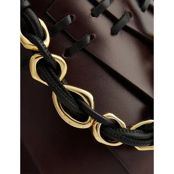 AMANU Panelled Logo Leather Mini Top-handle Bag