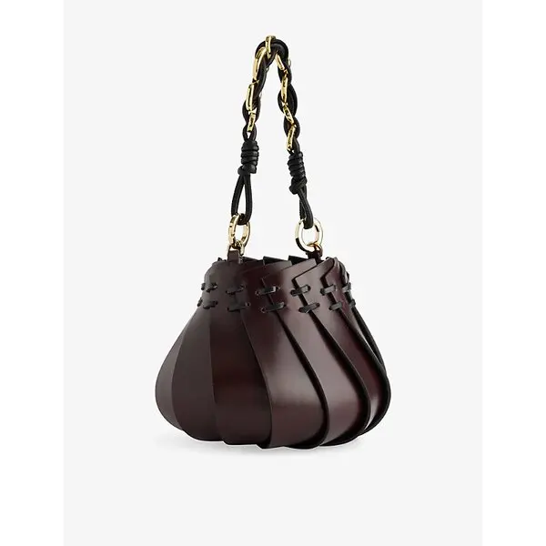 AMANU Panelled Logo Leather Mini Top-handle Bag