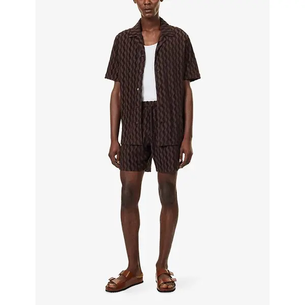 Frescobol Carioca Roberto Terry Cotton-blend Shirt - Cacao