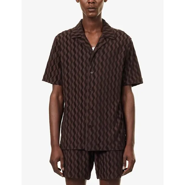 Frescobol Carioca Roberto Terry Cotton-blend Shirt - Cacao