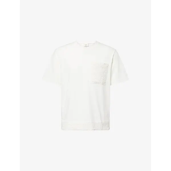 CHE Inigo Crot-detail Cotton-jersey T-shirt - White-23