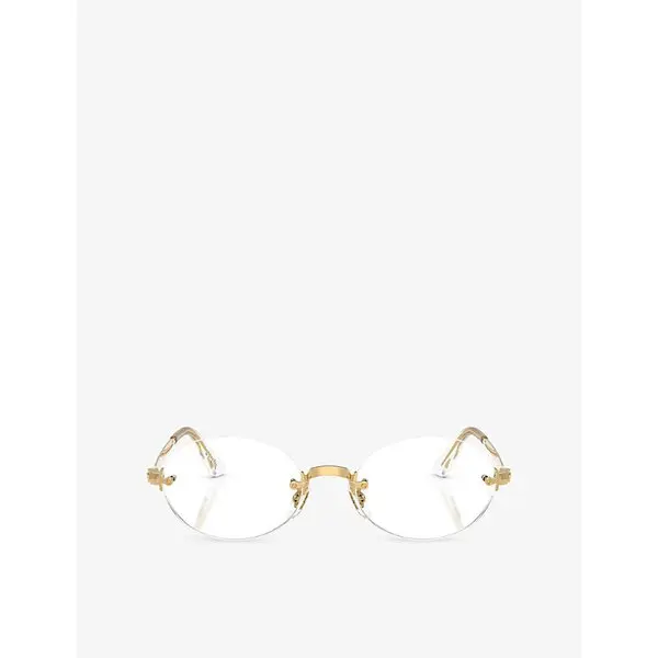 Ray-ban X A$ap Rocky Rb3929v Arista Oval-frame Metal Eyeglasses - Gold
