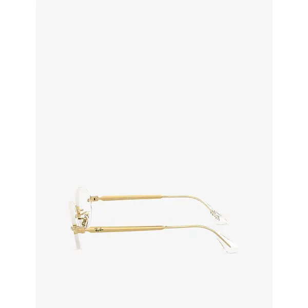 Ray-ban X A$ap Rocky Arista Oval-frame Metal Eyeglasses - Gold