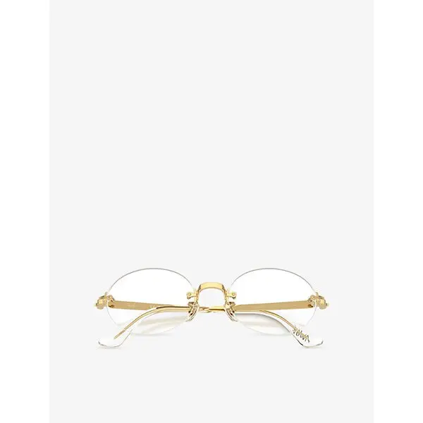 Ray-ban X A$ap Rocky Arista Oval-frame Metal Eyeglasses - Gold