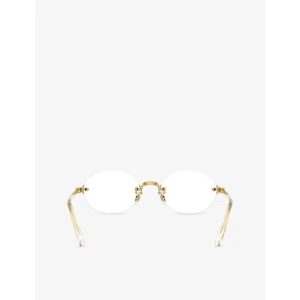Ray-ban X A$ap Rocky Arista Oval-frame Metal Eyeglasses - Gold