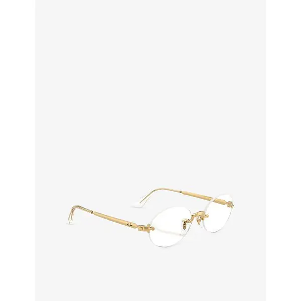Ray-ban X A$ap Rocky Arista Oval-frame Metal Eyeglasses - Gold