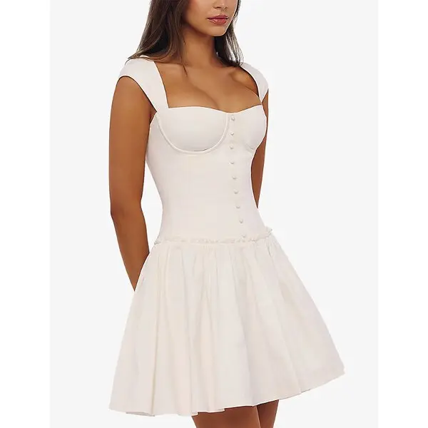 House Of Cb Kaia Stretch-cotton Mini Dress