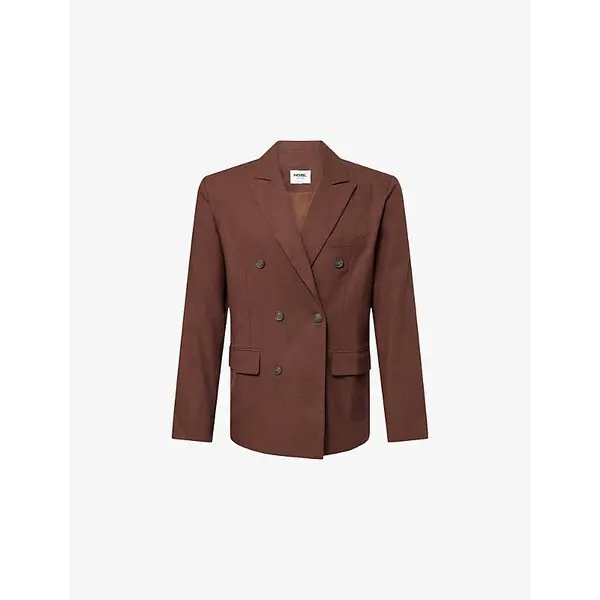 NOBL Dante Double-breasted Linen Blazer