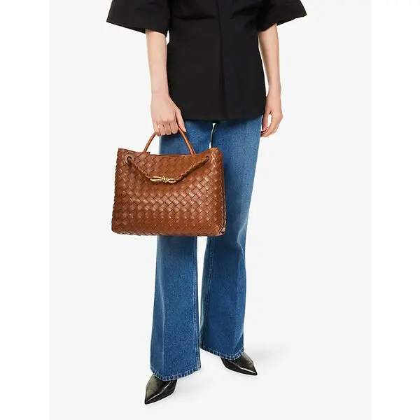 Bottega Veneta Andiamo Medium Leather Tote Bag