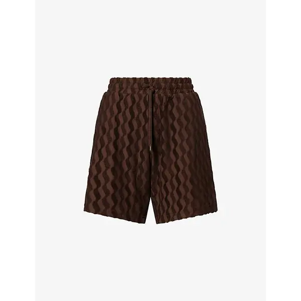 Frescobol Carioca Augusto Terry Jacquard Cotton-blend Shorts - Cacao
