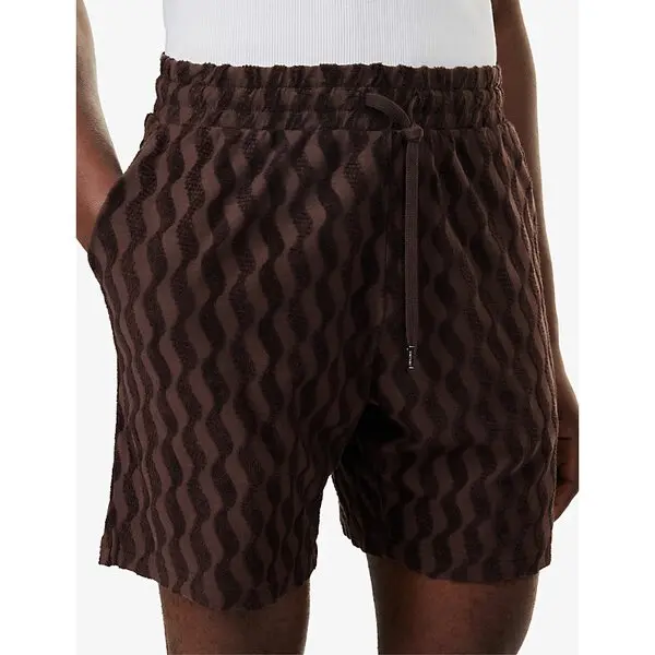 Frescobol Carioca Augusto Terry Jacquard Cotton-blend Shorts - Cacao
