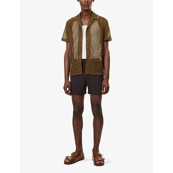 RAITH Marcelo Short-sleeve Lace Cotton Shirt